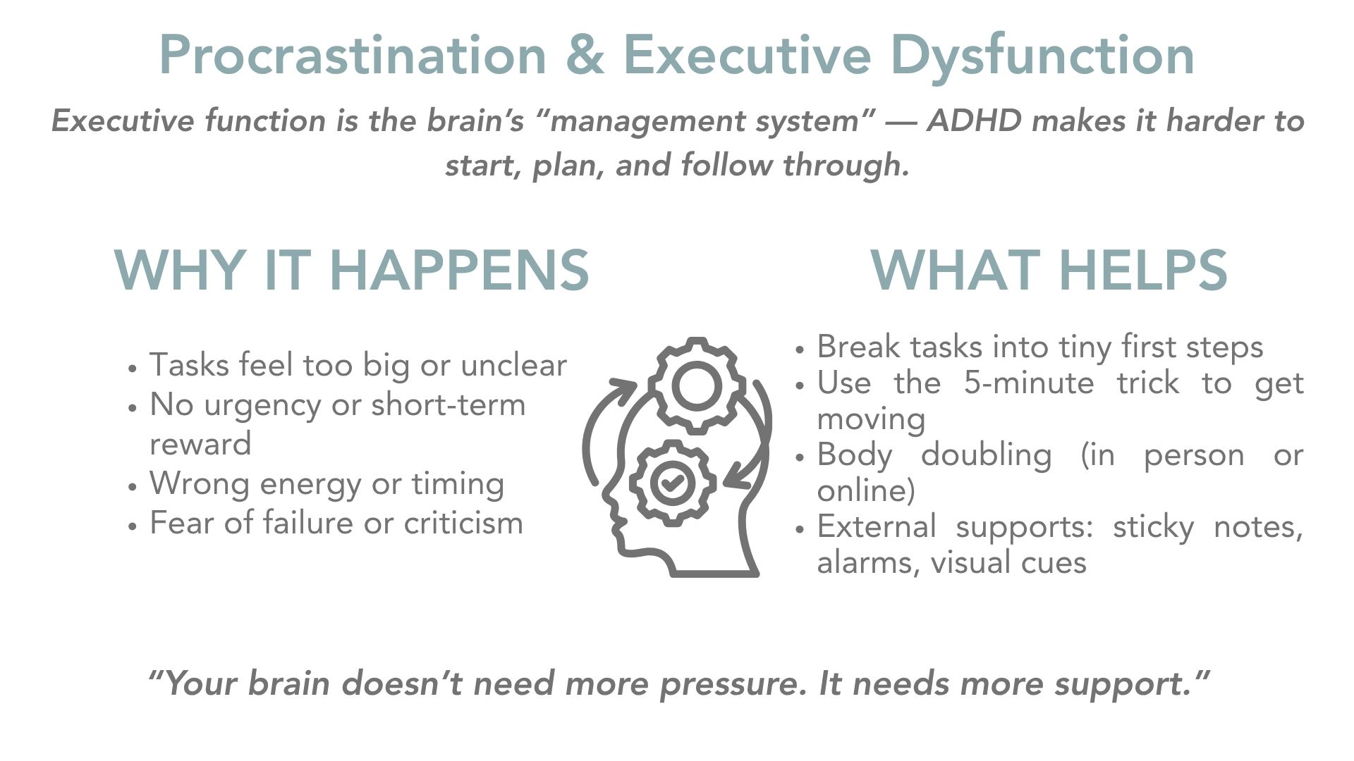 Procrastination & Executive Dysfunction - Robert Rackley Counselling
