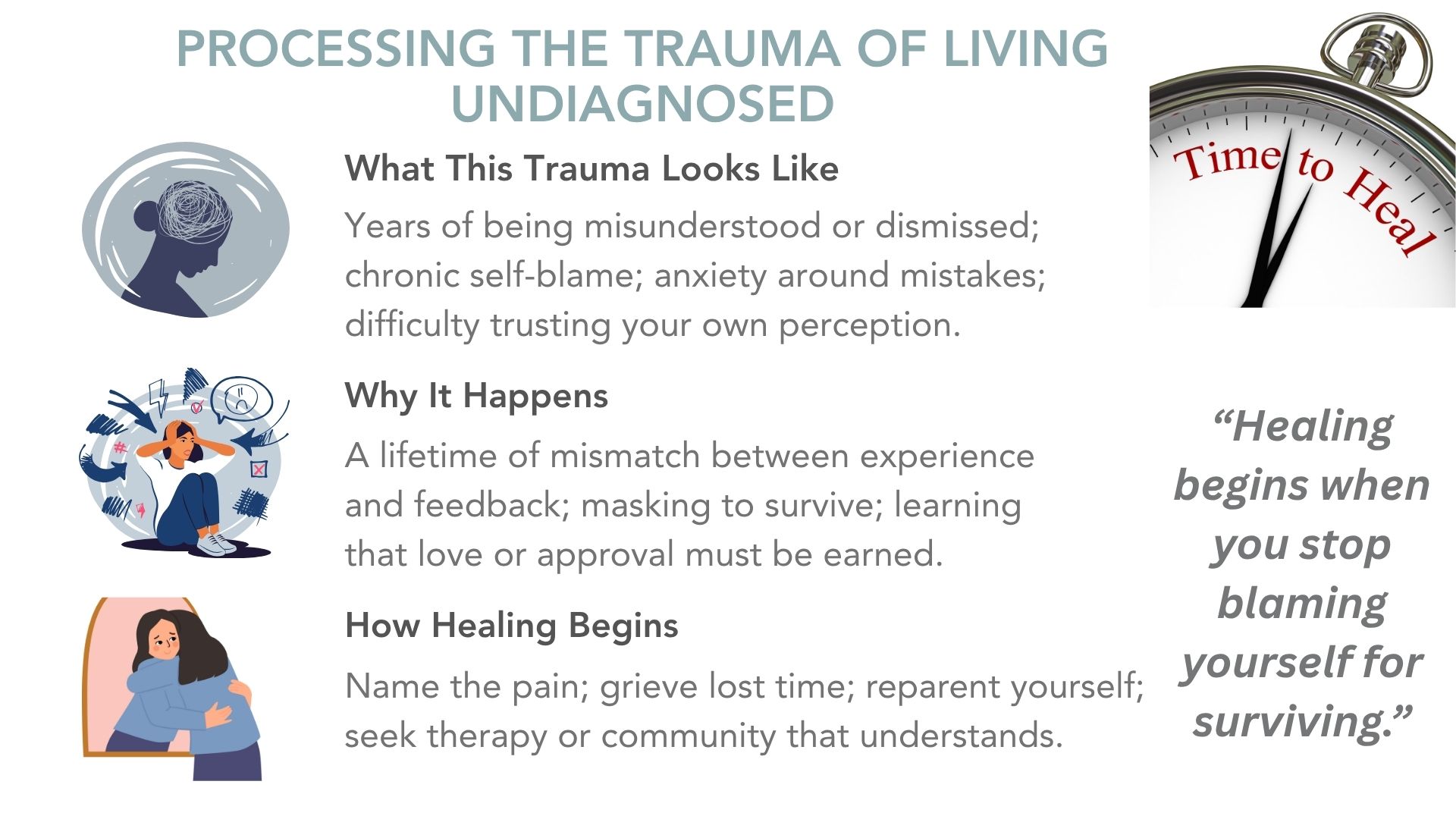 Processing the trauma of living undiagnosed - Robert Rackley Counselling